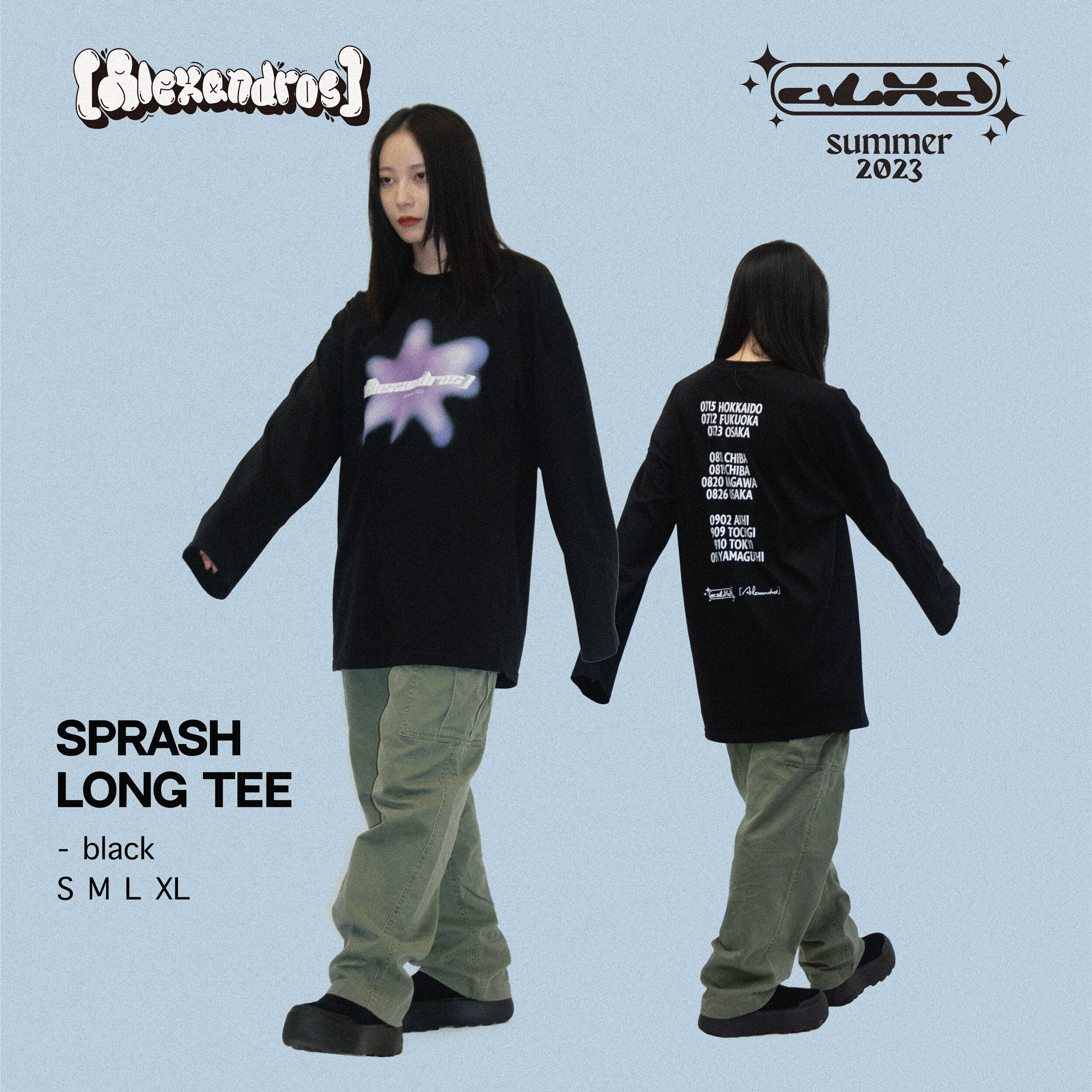 SPLASH LONG TEE（Black） | [Alexandros] | [Alexandros]Official Site