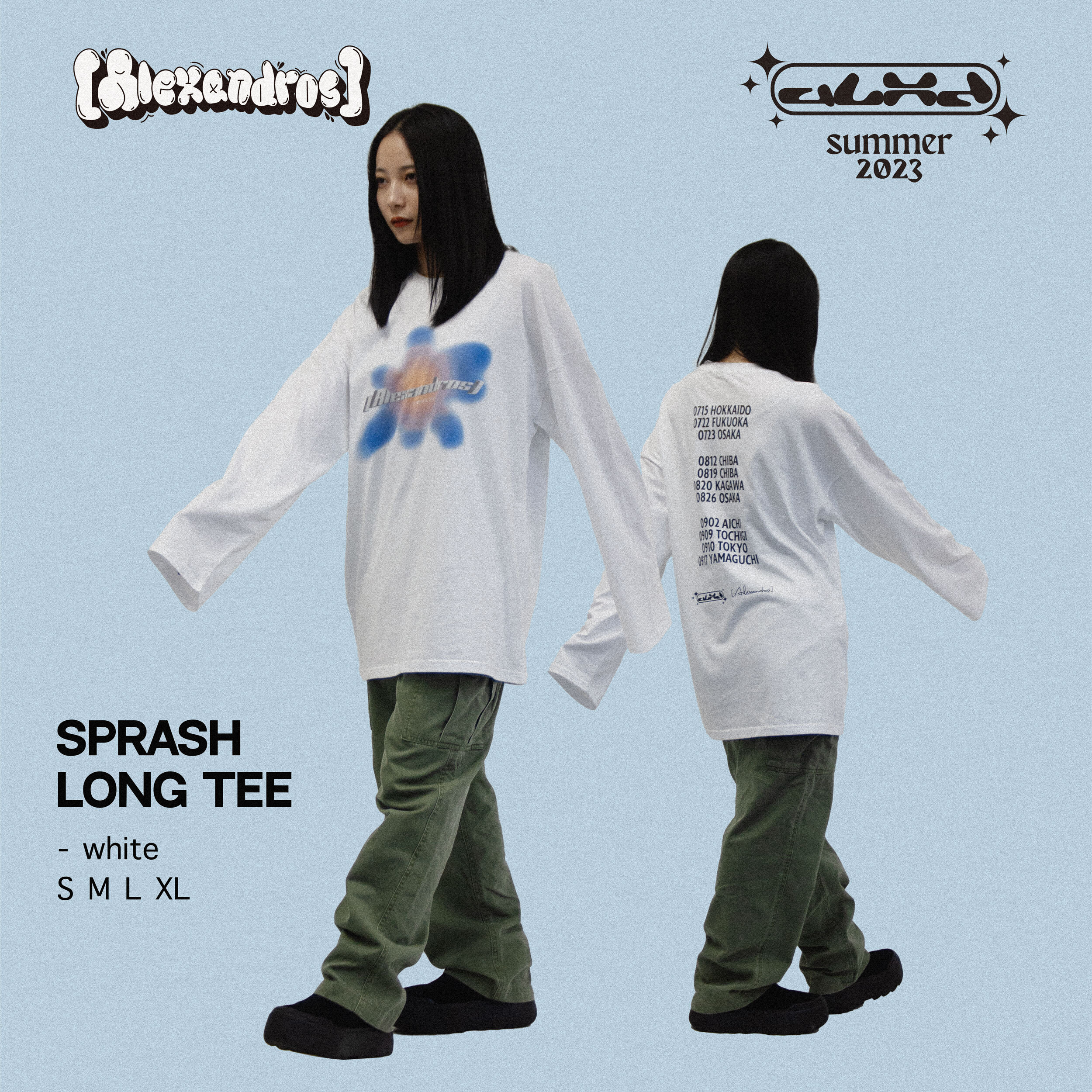 【SPRING SALE】SPLASH LONG TEE（White） | [Alexandros] | [Alexandros]Official Site